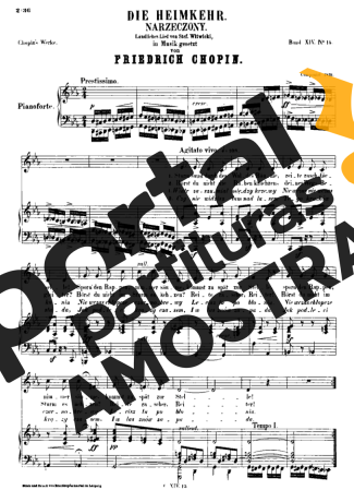Die Heimkehr - Chopin - Partitura para Piano
