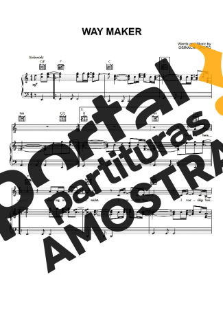 Way Maker - Sinach - Partitura para Piano