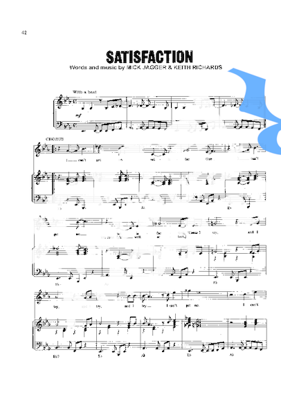 (I Can´t Get No) Satisfaction - The Rolling Stones - Partitura para Piano